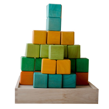 Q Toys Q Toys 25 Piece My First Colour Rubberwood Block Set | Temple ...