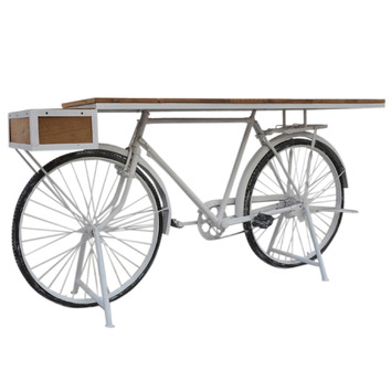 The Decor Store White Vintage-Style Bicycle Bar Table | Temple & Webster