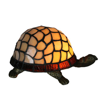 TiffanyPieces Leadlight Turtle Table Lamp in Creamy | Temple & Webster