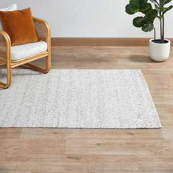 Beige Gabbro Hand-Braided Wool-Blend Rug | Temple & Webster