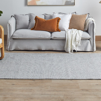 Grey Gabbro Hand-Braided Wool-Blend Rug | Temple & Webster