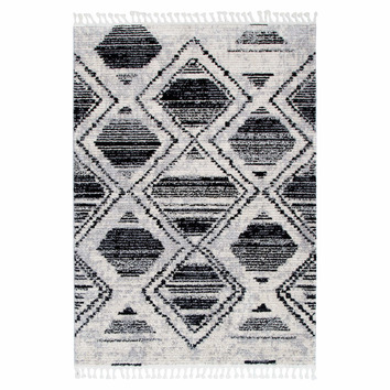 Lifestyle Floors Black Myk Diamond Rug | Temple & Webster