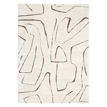 Lifestyle Floors Cream & Brown Kezia Modern Lines Rug | Temple & Webster