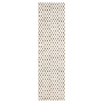 Lifestyle Floors Brown & Cream Bass Squares Rug | Temple & Webster