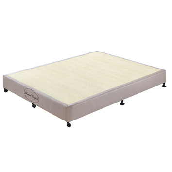 Southern Stylers Beige Liffle Upholstered Bed Base | Temple & Webster