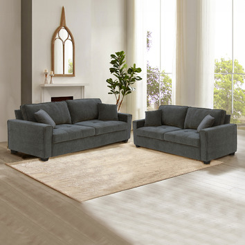 Sami 5 Seater Upholstered Sofa Set | Temple & Webster