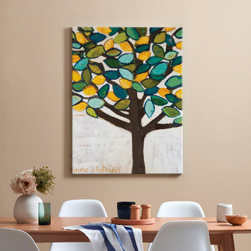 Our Artists' Collection Lemon Tree Stretched Canvas | Temple & Webster
