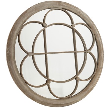 Cast Iron Outdoor Sally Round Garden Mirror | Temple & Webster