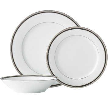Noritake 12 Piece Noritake Toorak Noir Porcelain Dinnerware Set ...