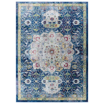 Navy Varetyr Power-Loomed Rug | Temple & Webster