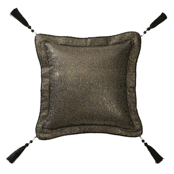 Sovereign Yarn-Dyed Lurex Jacquard Cushion | Temple & Webster