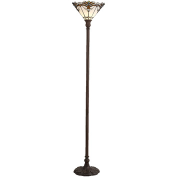 Clara Tiffany Stained Glass Floor Lamp | Temple & Webster