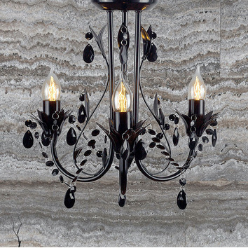 LuccaandLuna Harmony Leaf 3 Light Ceiling Chandelier | Temple & Webster