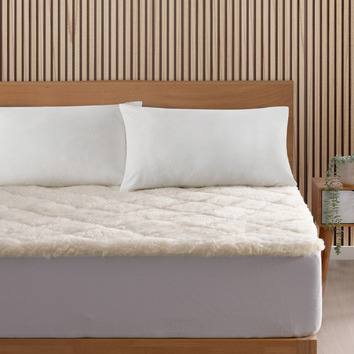 Aldrin Home Reversible Cotton & Wool Bed Underlay | Temple & Webster