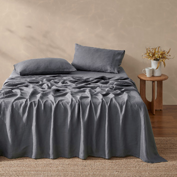 Aldrin Home Natural Home Vintage Washed Hemp Sheet Set | Temple & Webster