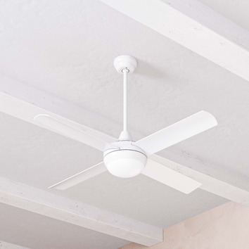 Martec White Link 4 Blade AC Ceiling Fan with 15W CCT LED Light ...