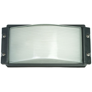 Zander Lighting Deckson Exterior Bulkhead Plain Light in Black | Temple ...