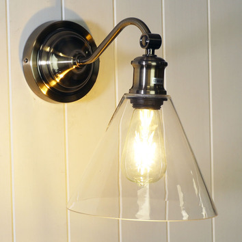 Zander Lighting Galvan Metal & Glass Wall Light | Temple & Webster