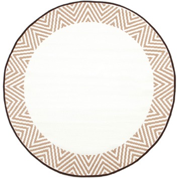 Home & Lifestyle Beige Olympia Indoor Outdoor Round Rug | Temple & Webster