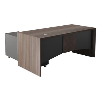 Carlos Executive Desk with Mobile Return | Temple & Webster