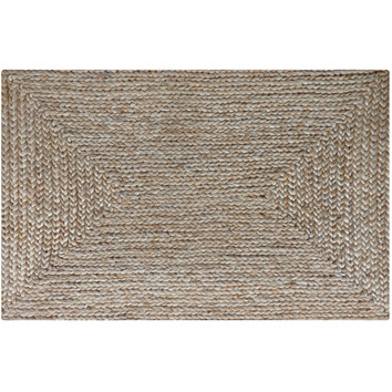 Aria Mats Jute Braided Rectangle Rug | Temple & Webster
