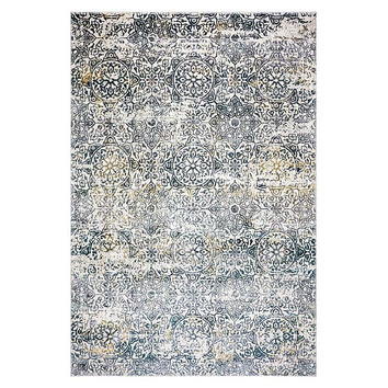 Slate Oriental Stella Power-Loomed Rug | Temple & Webster