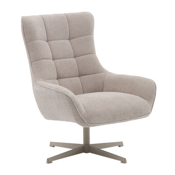 Lowell Chenille Swivel Armchair | Temple & Webster