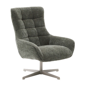 Lowell Chenille Swivel Armchair | Temple & Webster