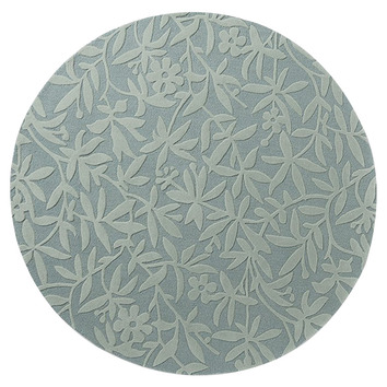 Green Cleavers Hand-Tufted Round Rug | Temple & Webster