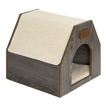 BraxtonHome Luna Cat House Scratching Post | Temple & Webster