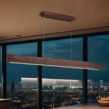 Galej Walnut Wood LED Pendant Light | Temple & Webster