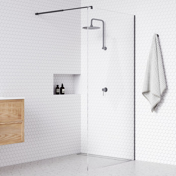 Amethyst Glass Shower Screen | Temple & Webster