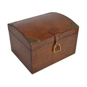 Kundra Tapper Leather Box with Stirrup | Temple & Webster