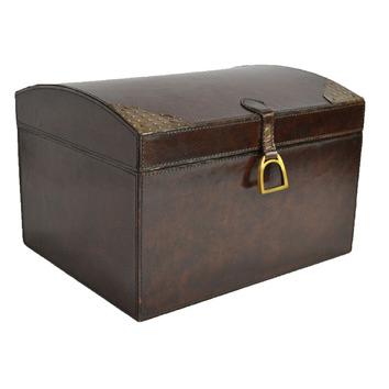 Kundra Tapper Leather Box with Stirrup | Temple & Webster