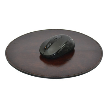 Kundra Round Leather Mouse Mat | Temple & Webster