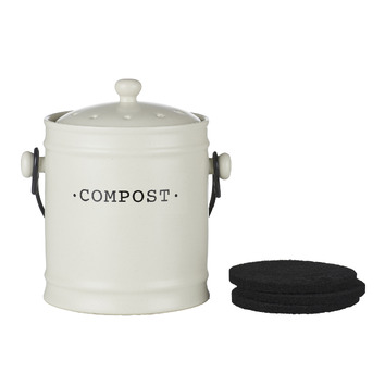 Davis & Waddell Chloe 3.5L Compost Bin | Temple & Webster