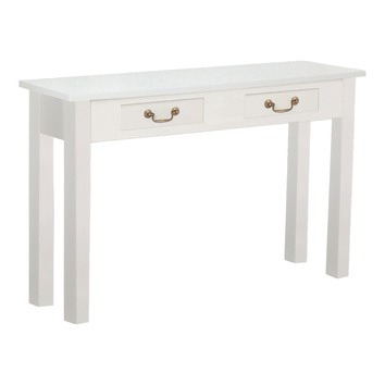 LaVerde White Straight Leg Wooden Console | Temple & Webster