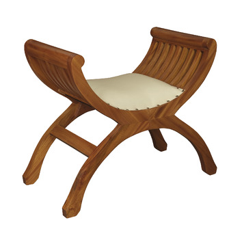 LaVerde Annetta Upholstered U-Shaped Stool | Temple & Webster