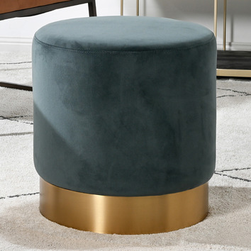 Brooklyn and Bella Small Milan Velvet Ottoman | Temple & Webster