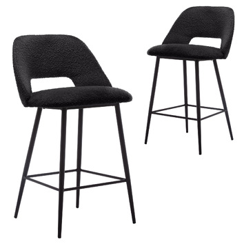 68cm Marco Boucle Bar Stools | Temple & Webster