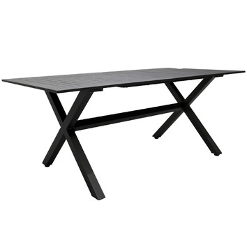 Naturally Provinicial 180cm Grey Atlas Aluminium Outdoor Dining Table ...