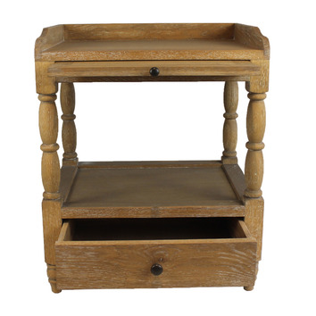 Naturally Provinicial French Country One Drawer Bedside Table With Pull ...