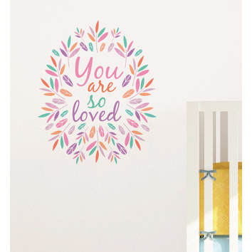 BambinoDecals You Are So Loved Wreath Wall Decal | Temple & Webster