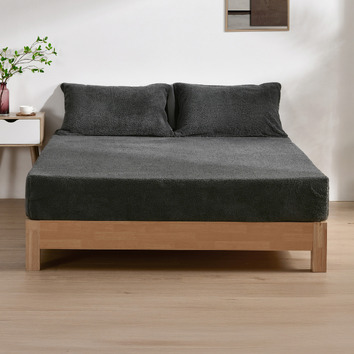 Jasper Teddy Fleece Combo Fitted Sheet Set | Temple & Webster