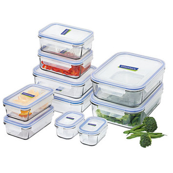 Glasslock Set of 10 Rectangular Glass Containers | Temple & Webster