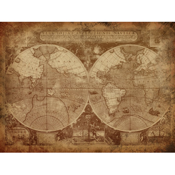 Latin World Map Canvas Wall Art | Temple & Webster