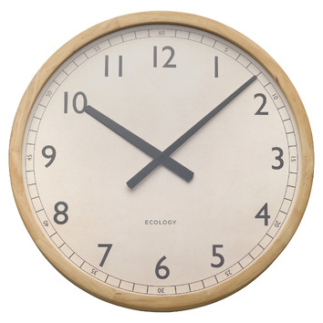 50cm Sandglass Pine Wood Wall Clock | Temple & Webster