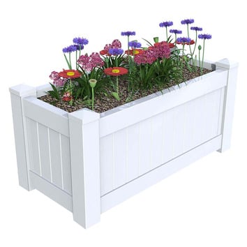 Hamilton Furniture White Rectangular Planter | Temple & Webster
