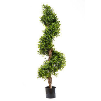 BayviewLiving 140cm Potted Boxwood Spiral Tree | Temple & Webster
