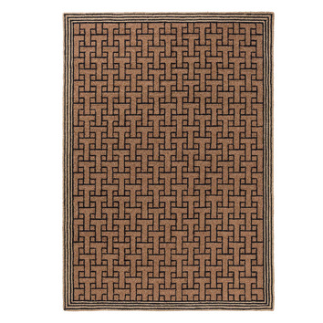 Brown T Monogram Outdoor Rug | Temple & Webster